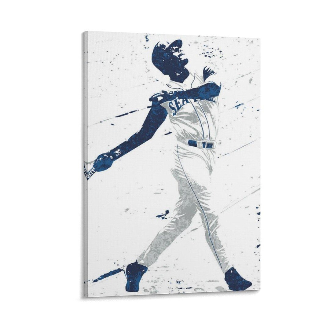 Ken Griffey Jr Seattle Poster Wall Art Painting Canvas Gift Living Room ...