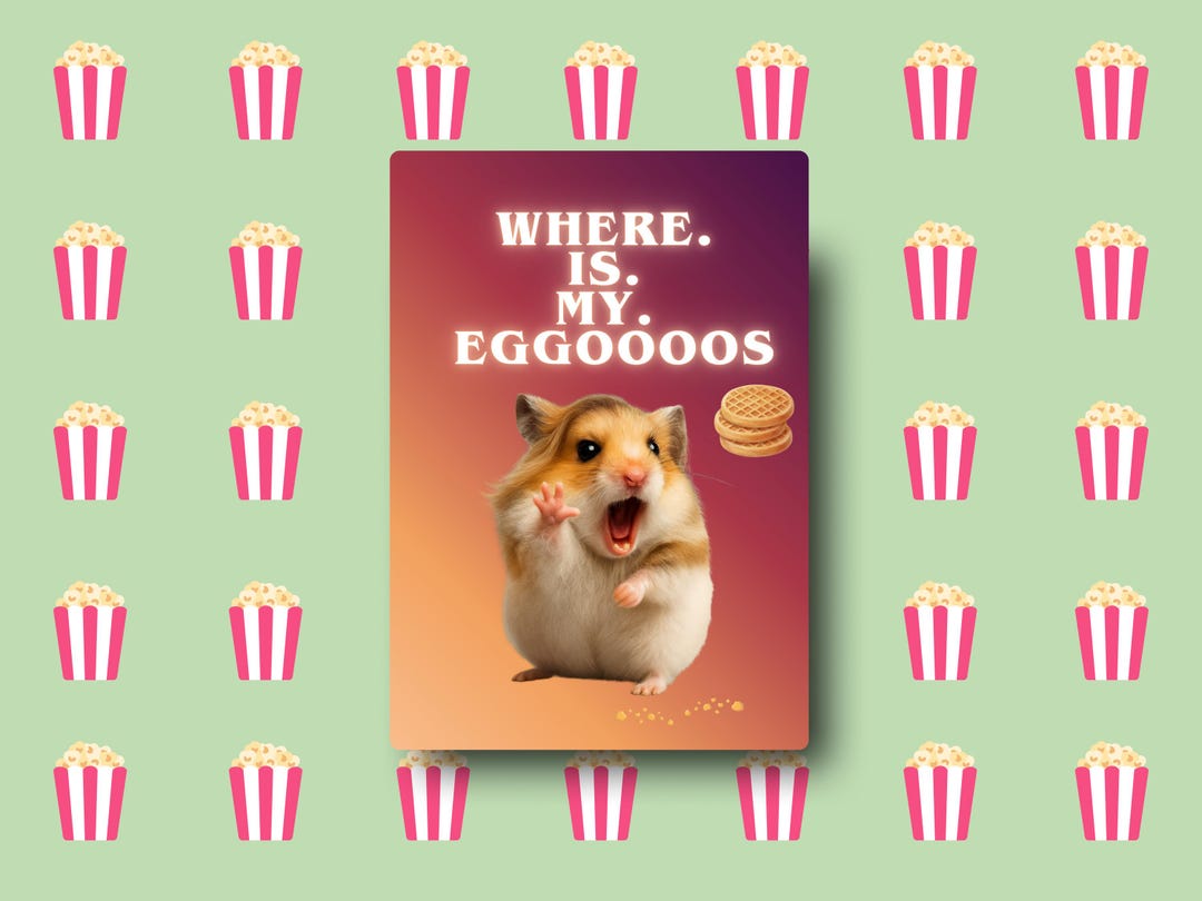 Eleven Hamster Waffle Rage – Stranger Things Postcard (digital Download ...
