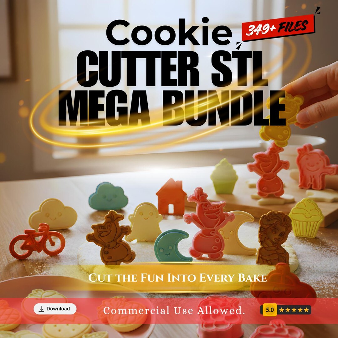 STL Cookie Cutters | 349+ Designs for Cookies, Baking - Clay Cutters ...
