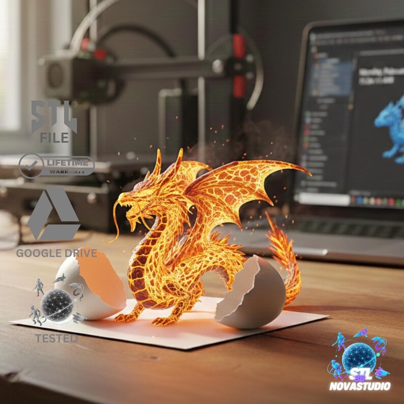 Flexi Baby Dragon - Articulated Bundle 3D Packs STL 3MF Files Dungeons ...