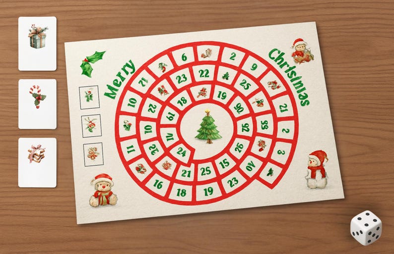 Christmas Math Board Game for Kids | Printable Math Activity - Etsy ...