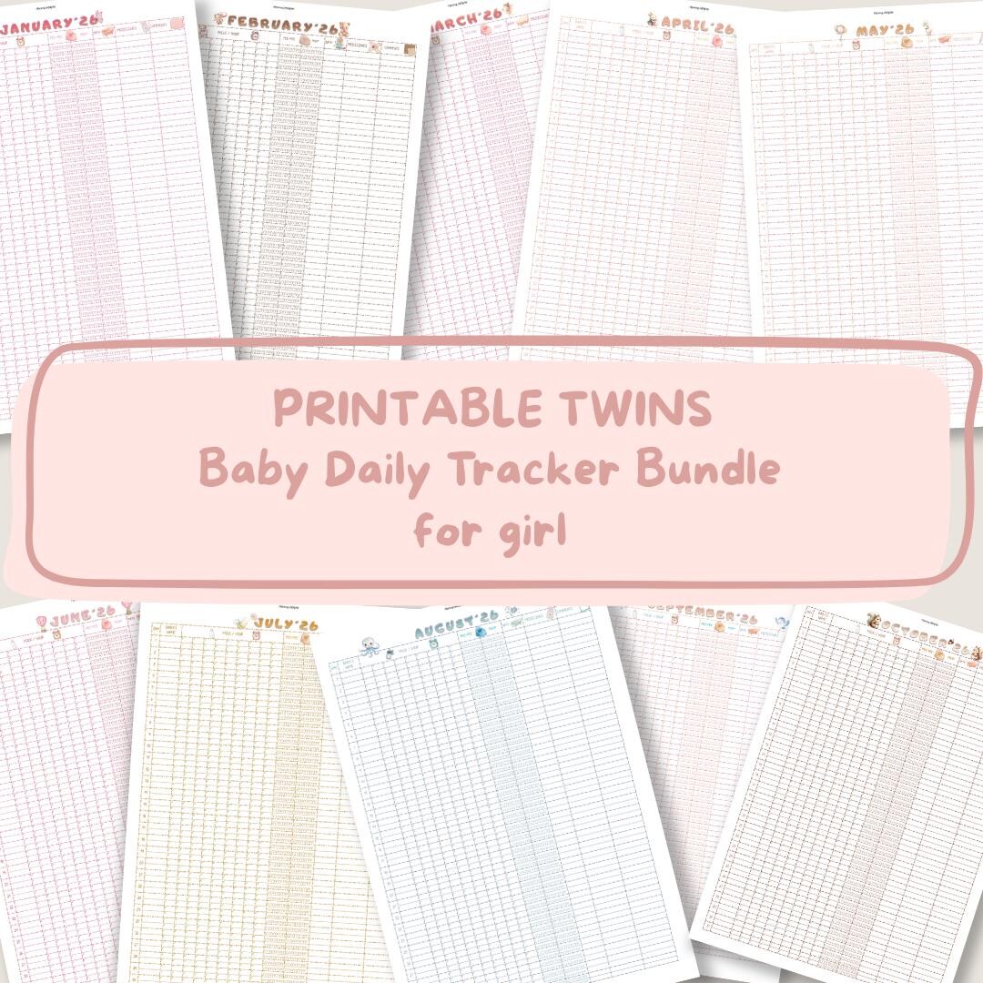 Baby Daily Tracker Printable - Newborn Routine Sheet, Twins Checklist ...