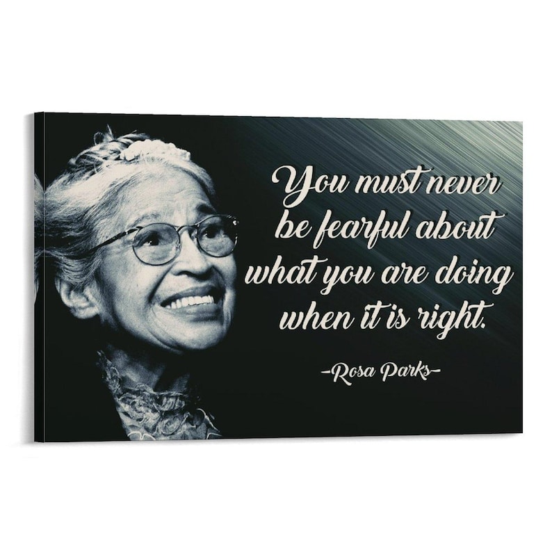Rosa Parks Inspirational Quotes for Women Poster Canvas Oil Painting ...