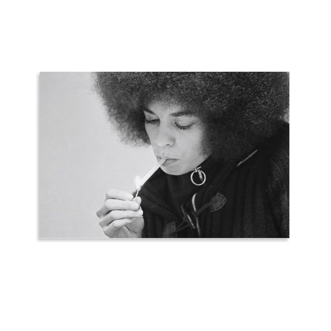 Black Panther Party Feminist Angela Davis Character Poster Home Art ...