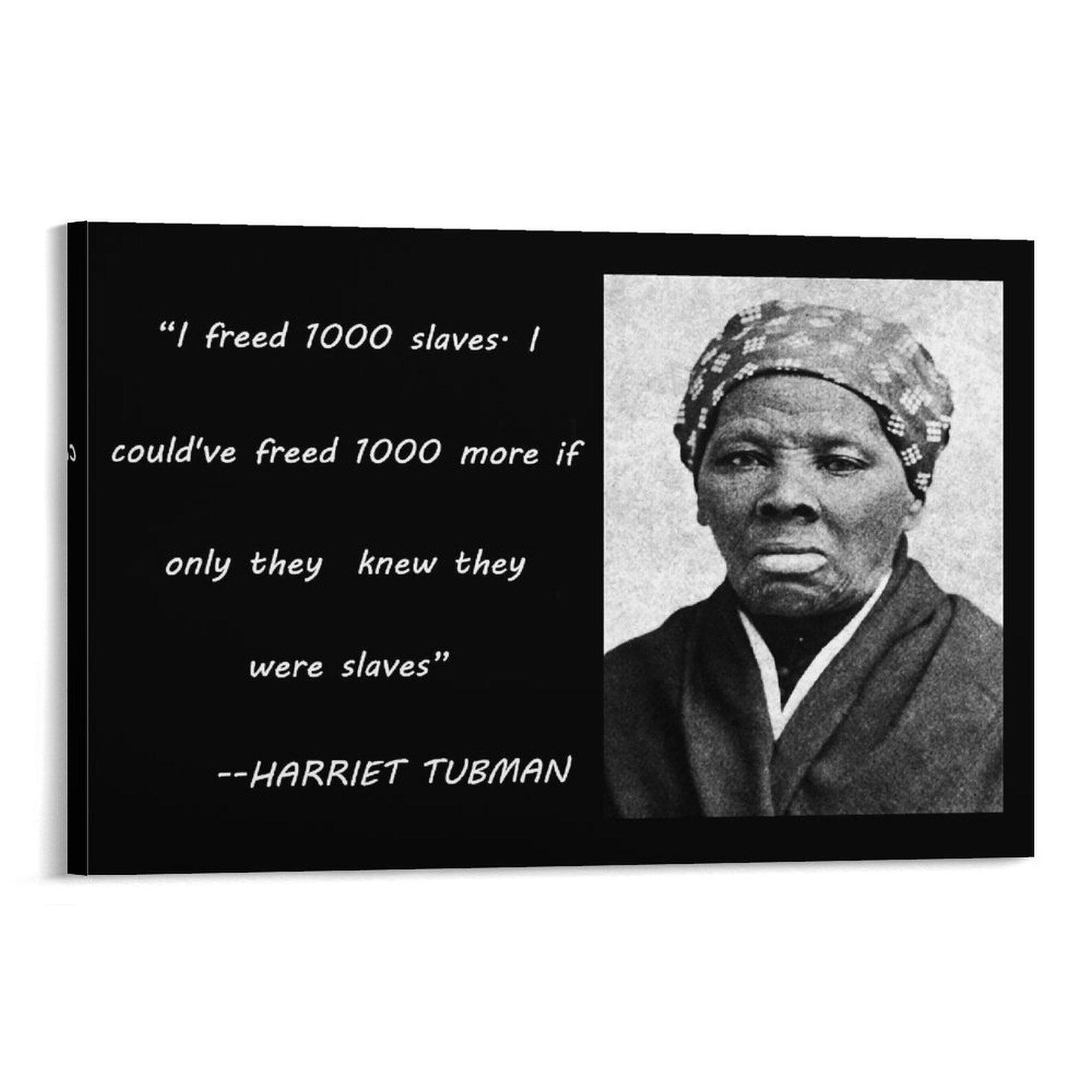 Harriet Tubman Quote Canvas Print, Home Wall Decor - Etsy