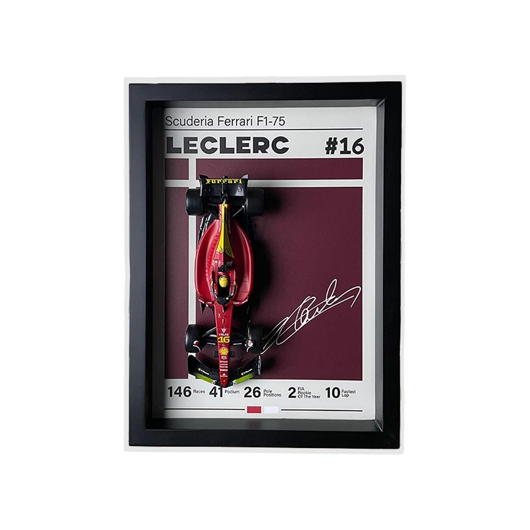 Ferrari F1 75, Charles Leclerc, Framed 1:24 Car, F1 Wall Hanging. - Etsy