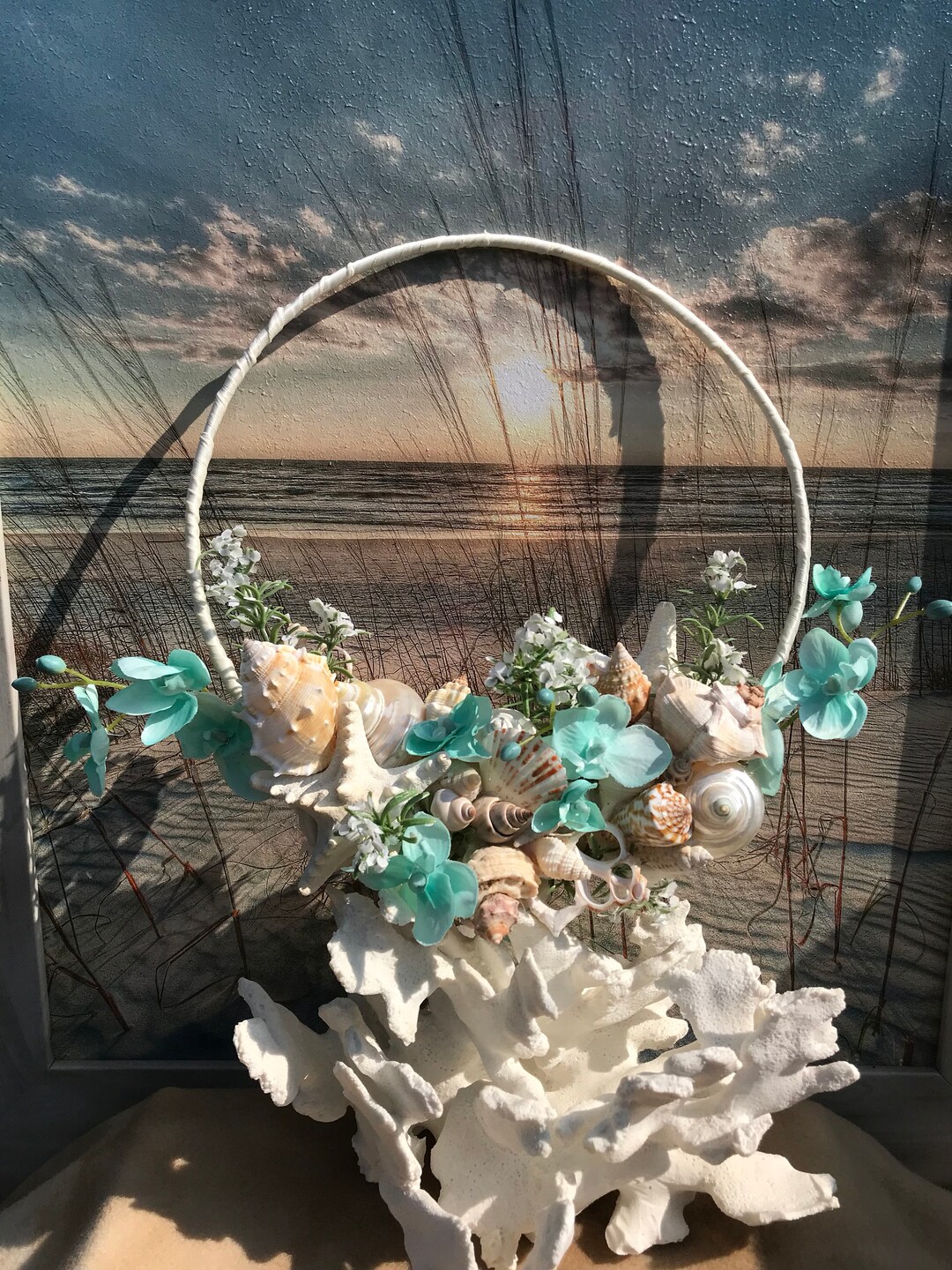 Aqua Seashell Bridal Trending Loop Bouquet - Etsy