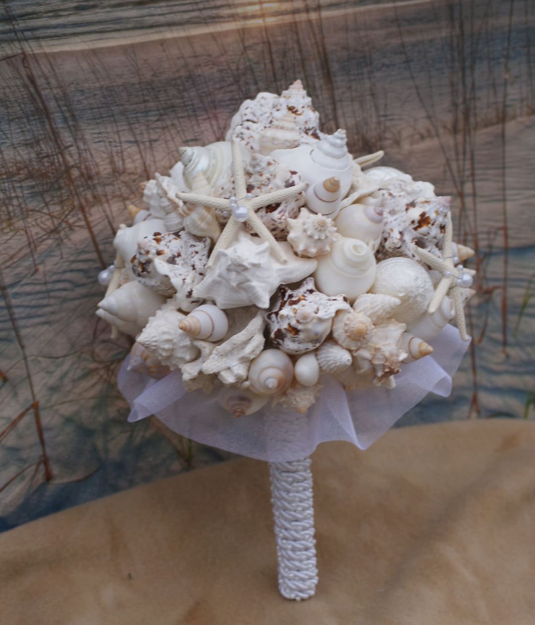 Starfish and Pearl Seashell Bouquet / Ocean Bouquet / Beach Bouquet ...