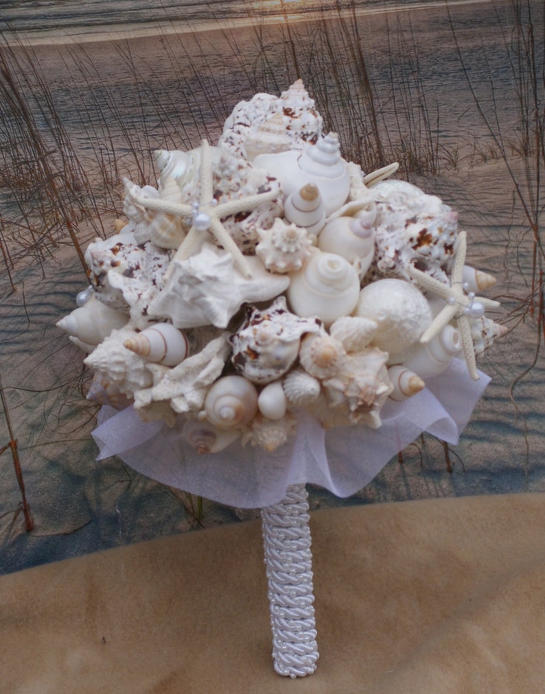 Starfish and Pearl Seashell Bouquet / Ocean Bouquet / Beach Bouquet ...