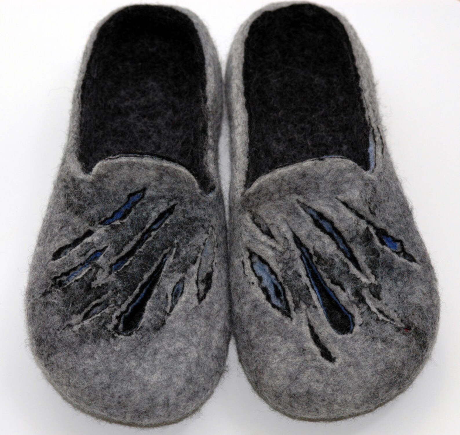 Felted Slippers for Men - Woolen Clogs for Cooler Days at Home - Etsy