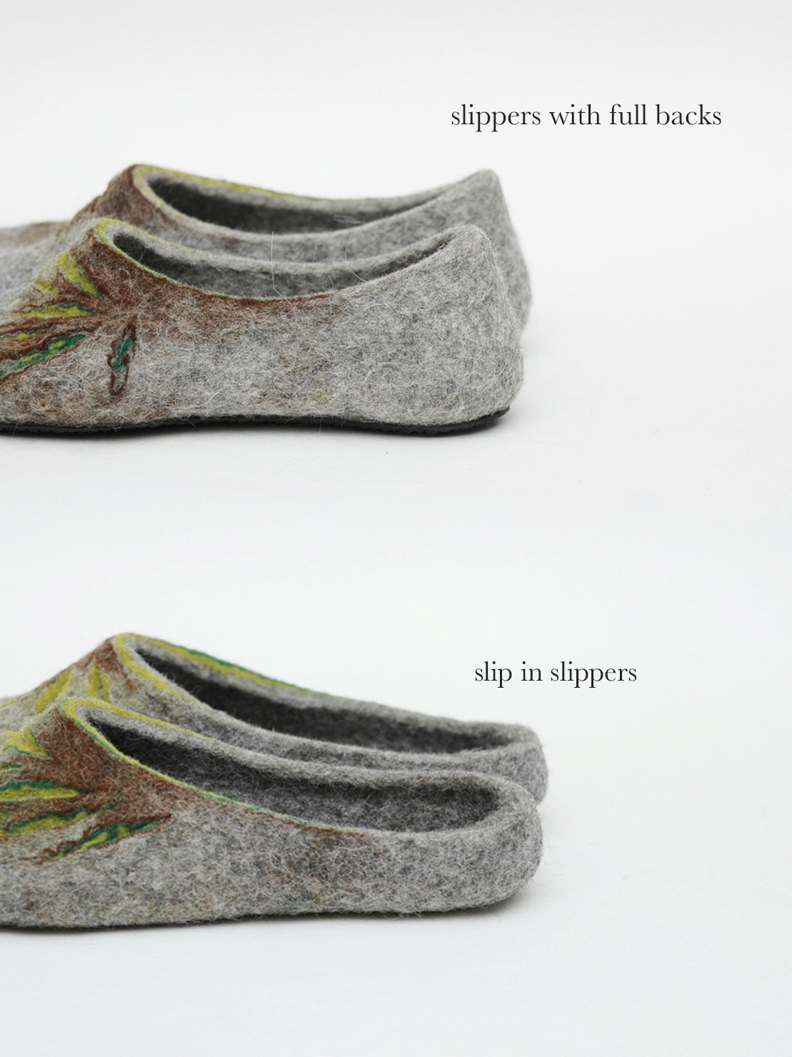 Felted Slippers for Women With Felted Butterflies - Etsy