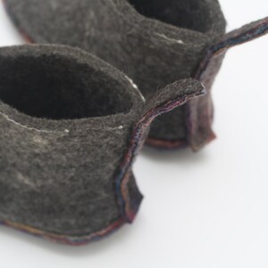 Felted Booties for Women With Extra Thick Felted Sole - Barefoot Shoes ...