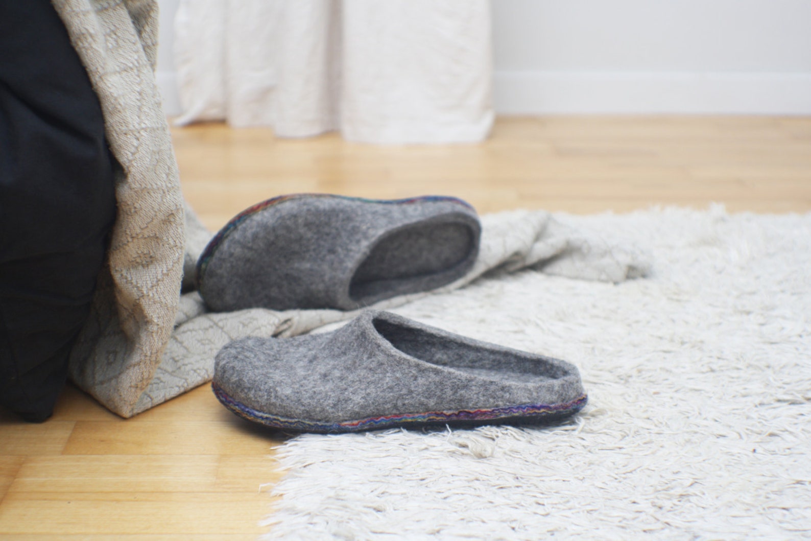 Felted Slippers Multilayer Sole Slip in Slippers Woman - Etsy