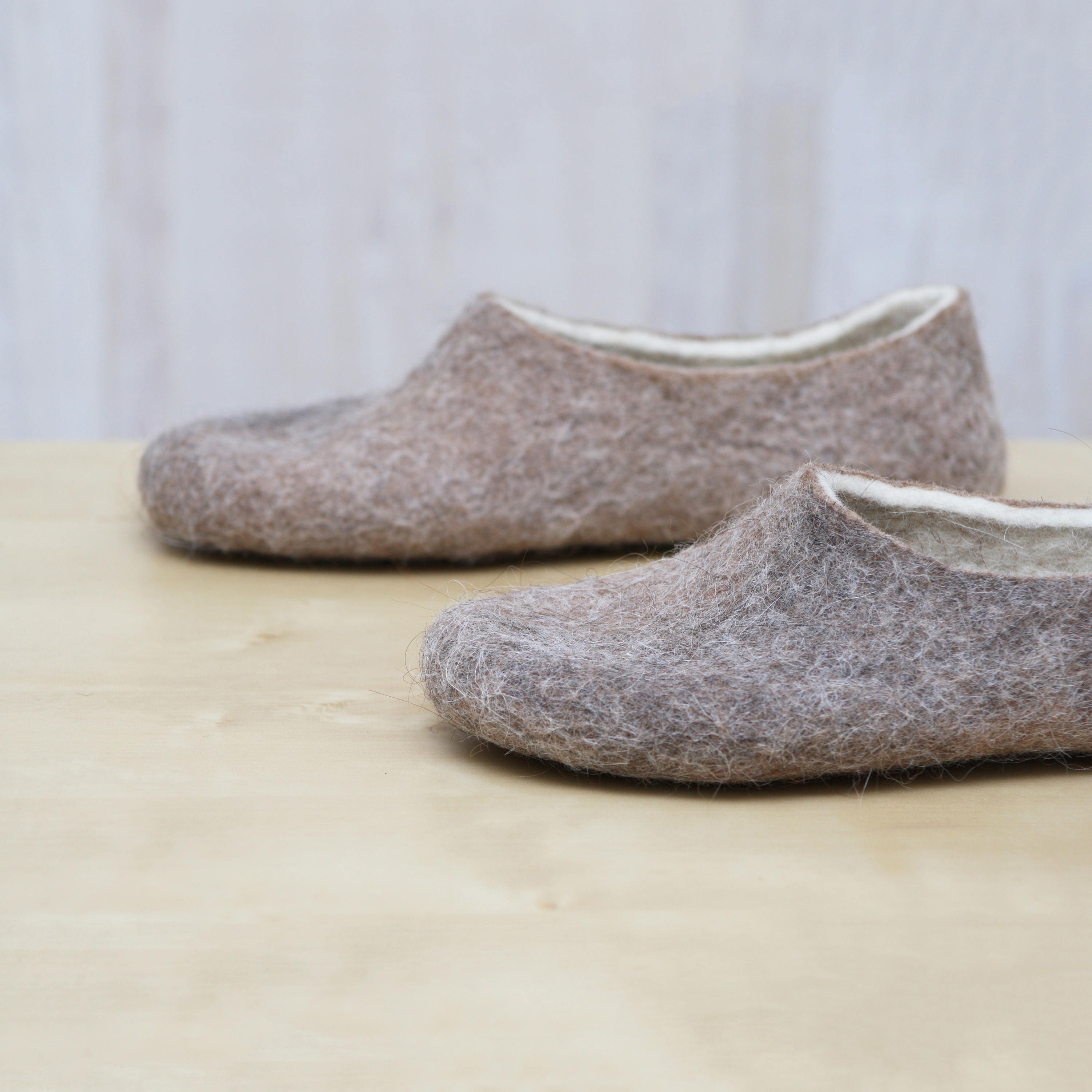 Boiled Wool Slippers For Women Made Of Natural Sheep And Etsy