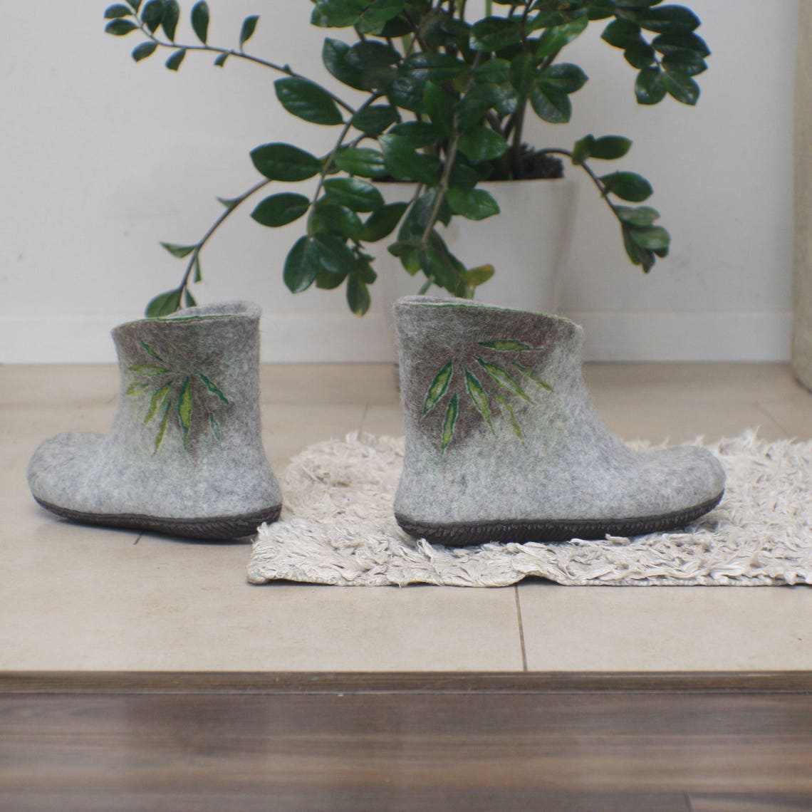 Felted Booties for Women - Home Shoes to Feel Warm at Home - Etsy