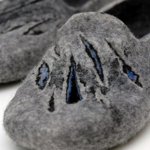 Felted Slippers for Men - Woolen Clogs for Cooler Days at Home - Etsy