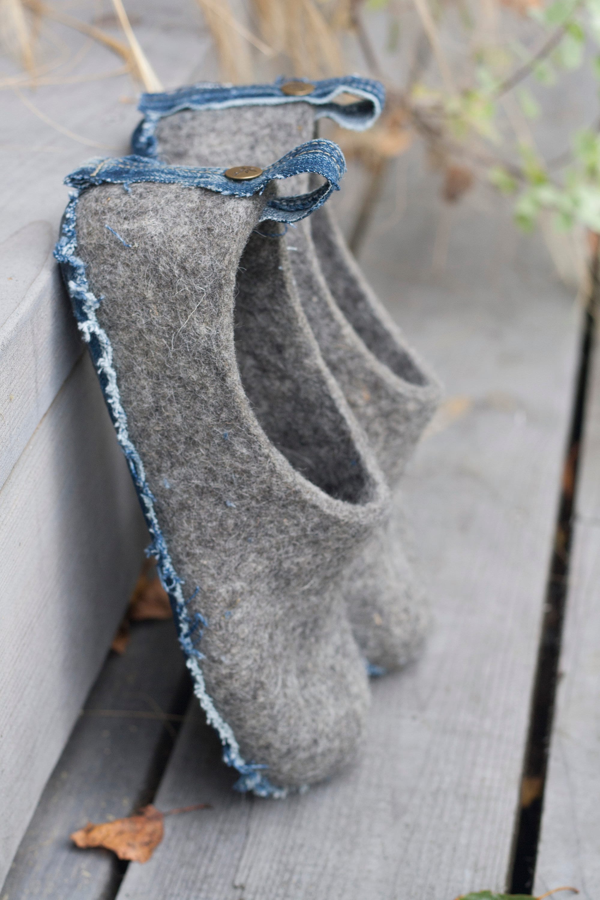 Felted Unisex Slipper With Recycled Jeans Soles - Etsy