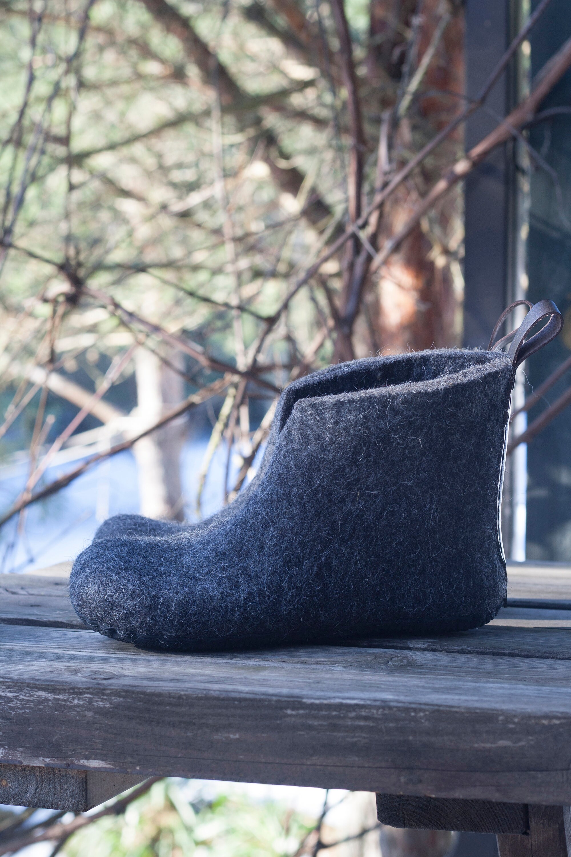 Grey Felted Boots for Women - Perfect Booties for Spring, Autumn, and ...
