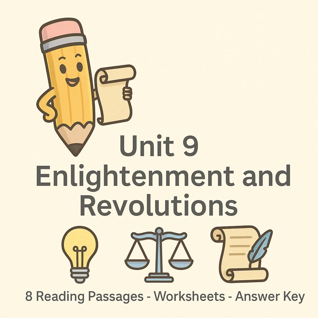 Enlightenment and Revolutios | 8 Reading Passages, Worksheets and ...