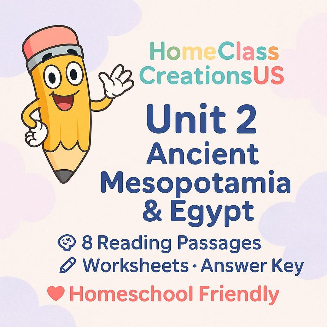 Ancient Mesopotamia & Egypt | 8 Reading Passages, Worksheets and Answer ...