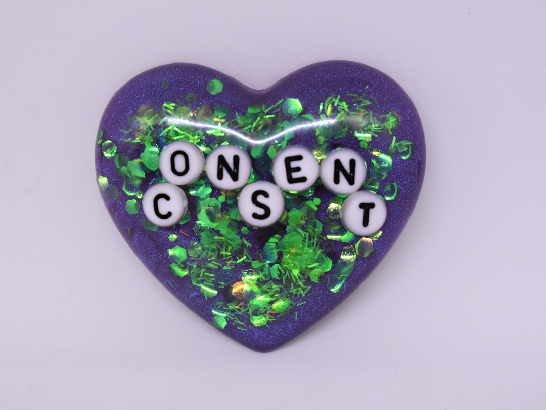 Consent Handmade Resin Pin, Brooch, Feminist Accessory, Boundaries ...