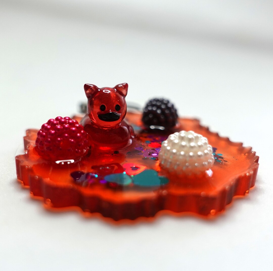 Adult Tactile Fidget With Devil Duck Charm and Textured Beads, Anxiety ...