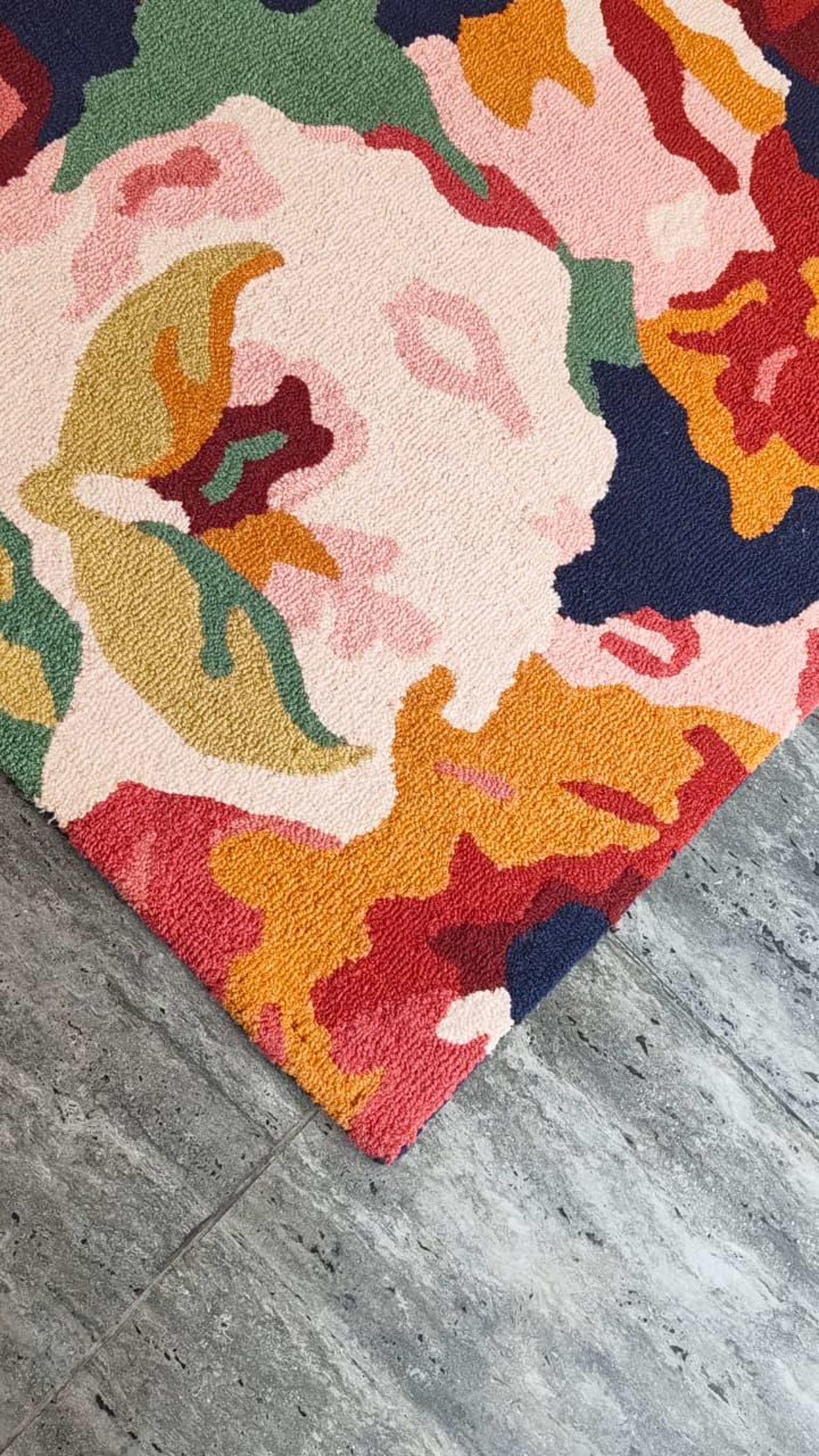 Handwoven Wool Tufted Carpet, Ready to Ship Wool Carpet, Modern Home ...