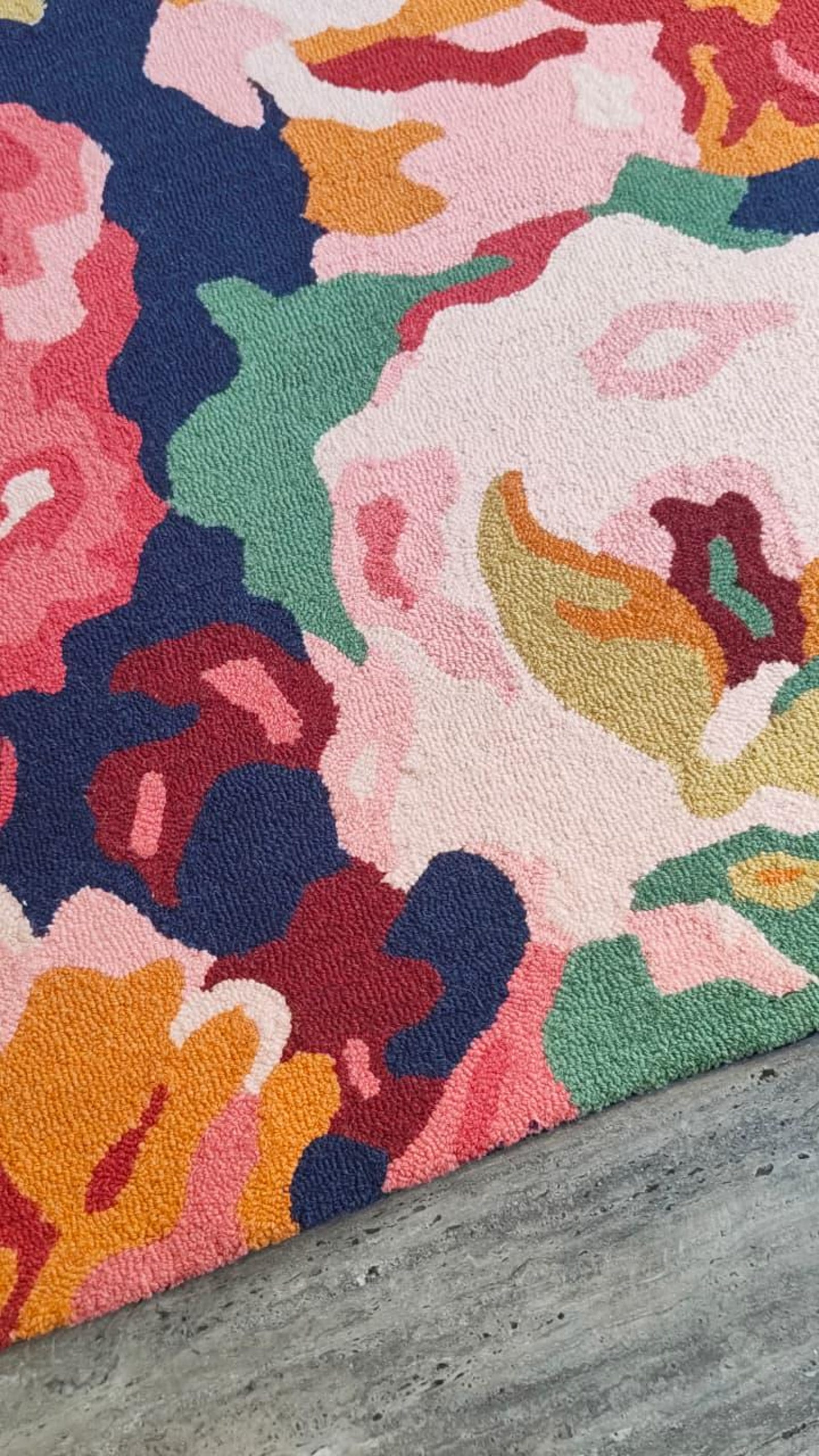 Handwoven Wool Tufted Carpet, Ready to Ship Wool Carpet, Modern Home ...