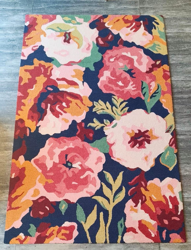 Handwoven Wool Tufted Carpet, Ready to Ship Wool Carpet, Modern Home ...