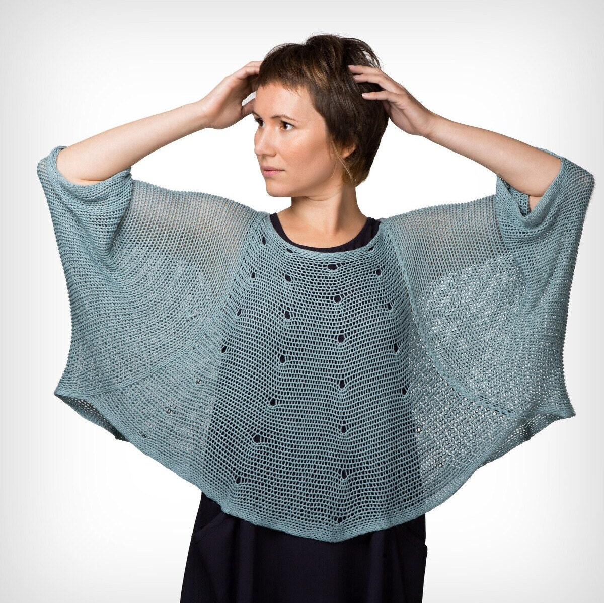 PDF Knitting Pattern Top Oversized Butterfly | Machine Knit Instruction ...