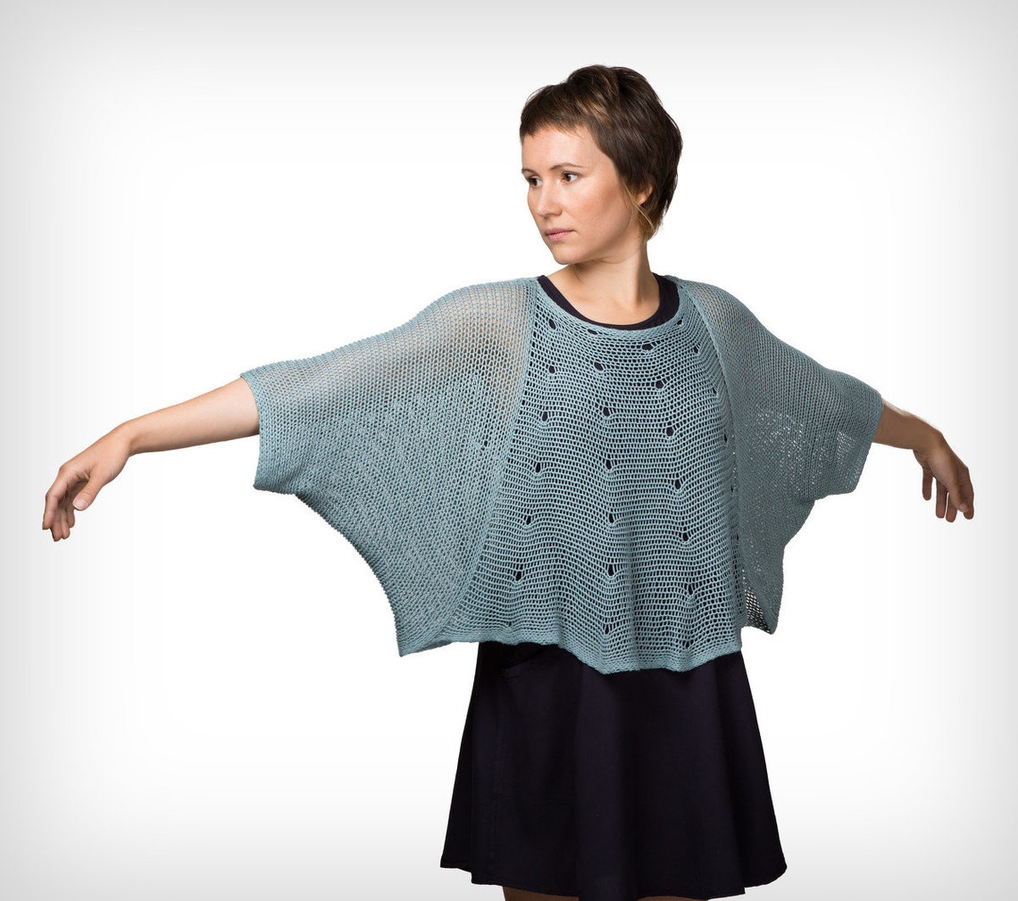 PDF Knitting Pattern Top Oversized Butterfly | Machine Knit Instruction ...