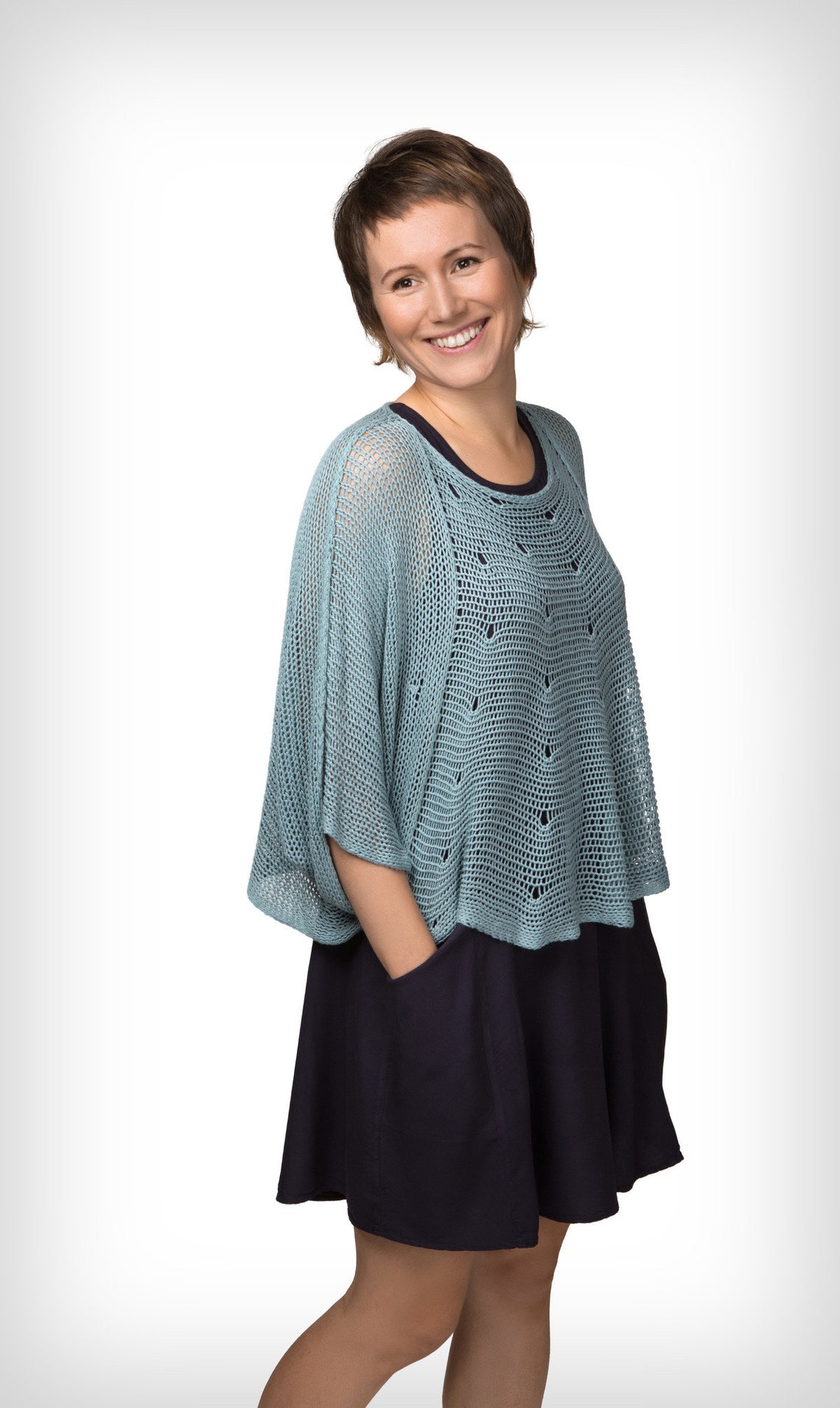 PDF Knitting Pattern Top Oversized Butterfly | Machine Knit Instruction ...