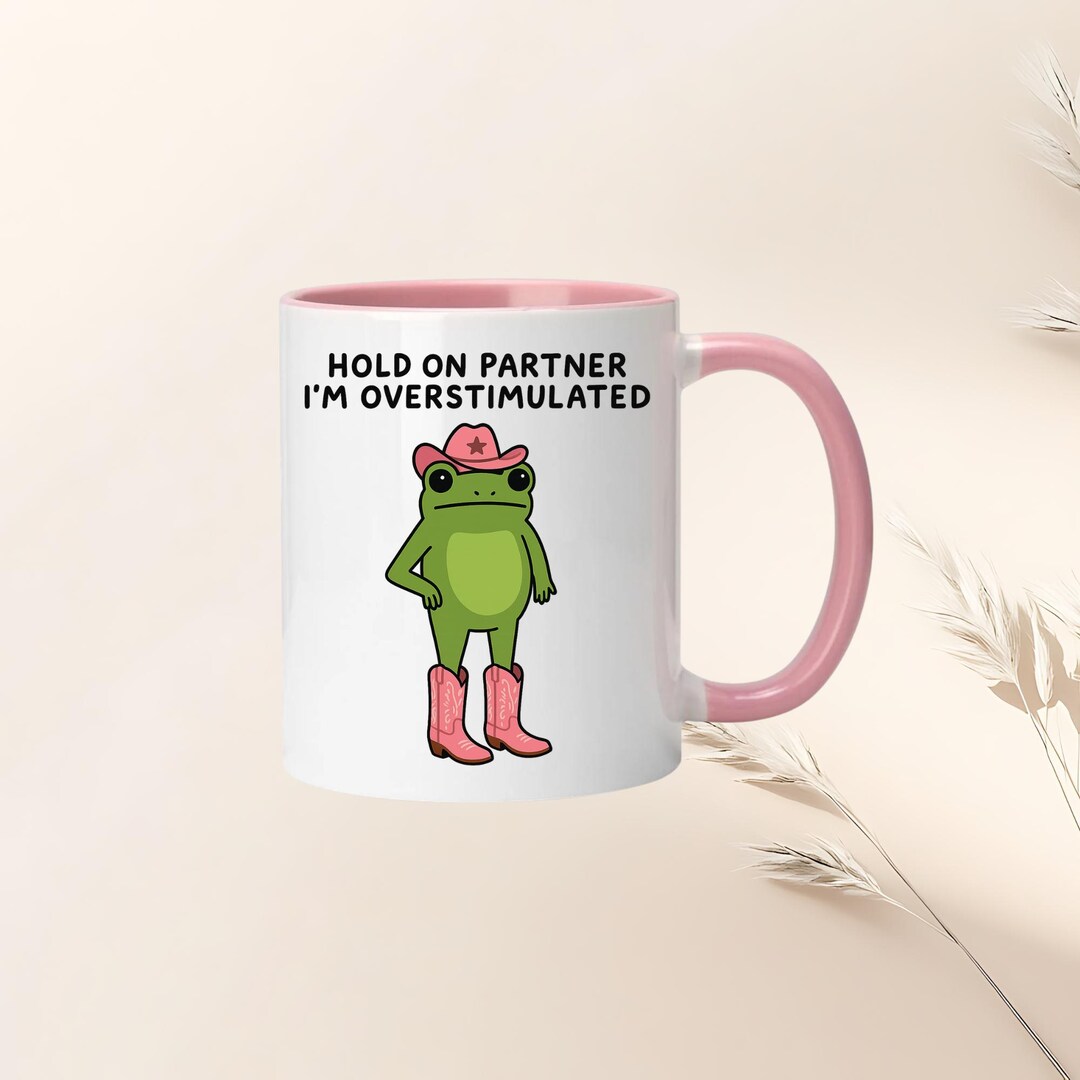Cowboy Frog Mug 11oz, Funny Overstimulated Frog Coffee Cup - Etsy UK