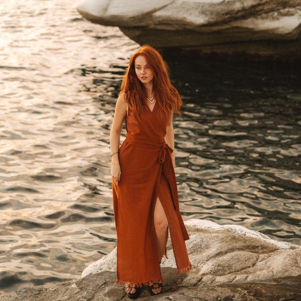 Rust Bridesmaid Dress - Etsy UK