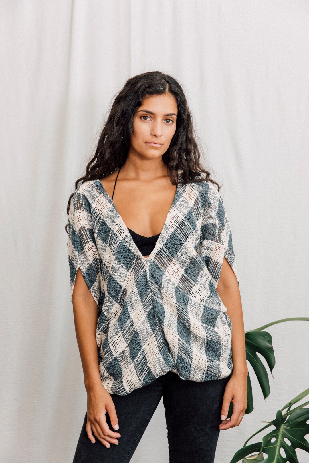 Deep Low V Cut Slouch Top - Etsy