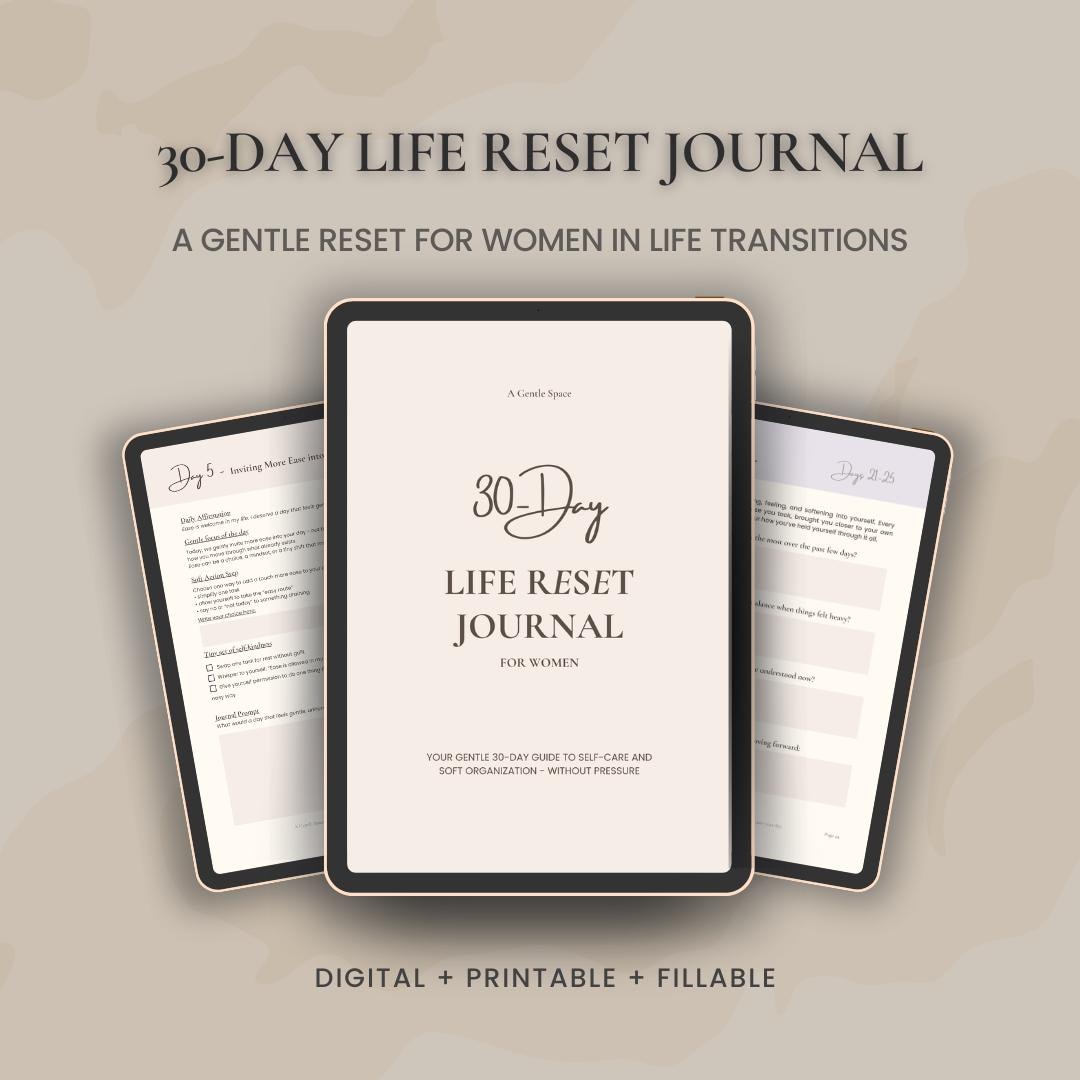 30-day Life Reset Journal | Guided Journal for Women in Life ...