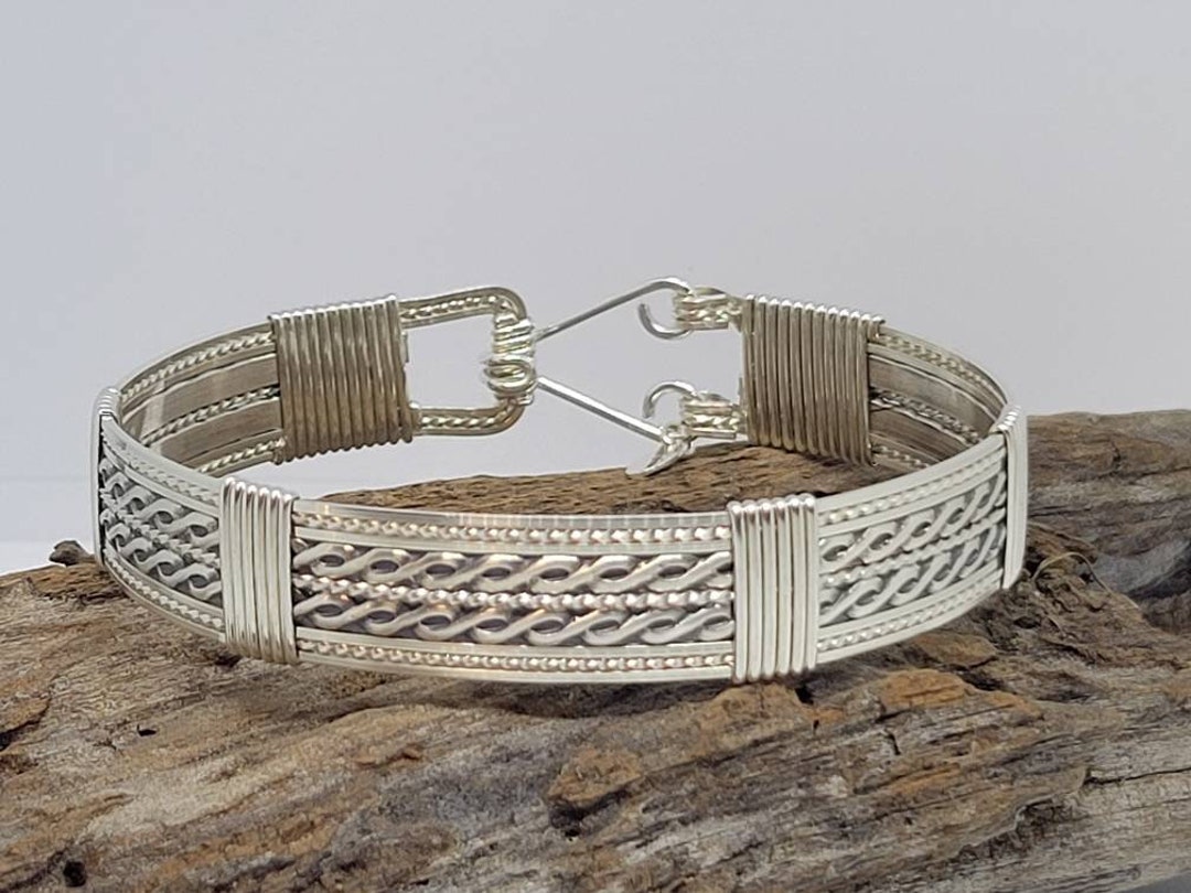 Sterling Silver, Silver Jewelry, Silver Bracelet, Wire Wrapped Jewelry ...