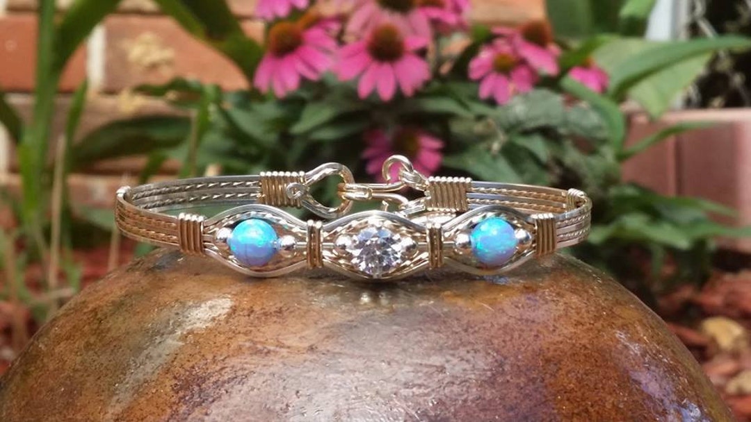 Cynthia- Light Blue Fire Opal, 14kt Gold Filled, Argentium Silver ...