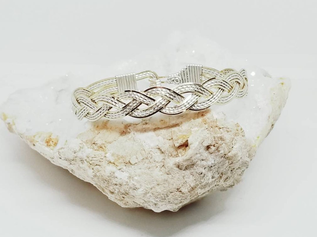 The Braid: Gold and Silver Braid Bracelet - Etsy