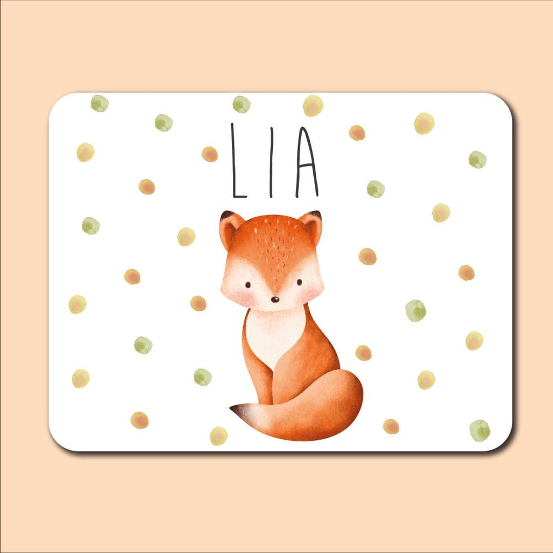 Children's Breakfast Board With Fox Motif - Personalized With Name, Bpa ...