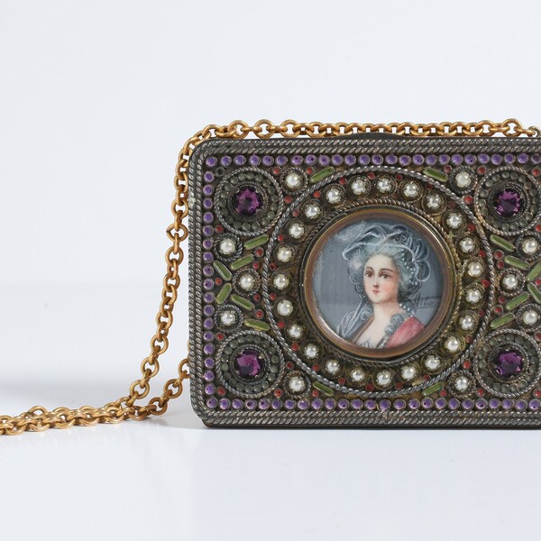 French Enamel Compact - Etsy