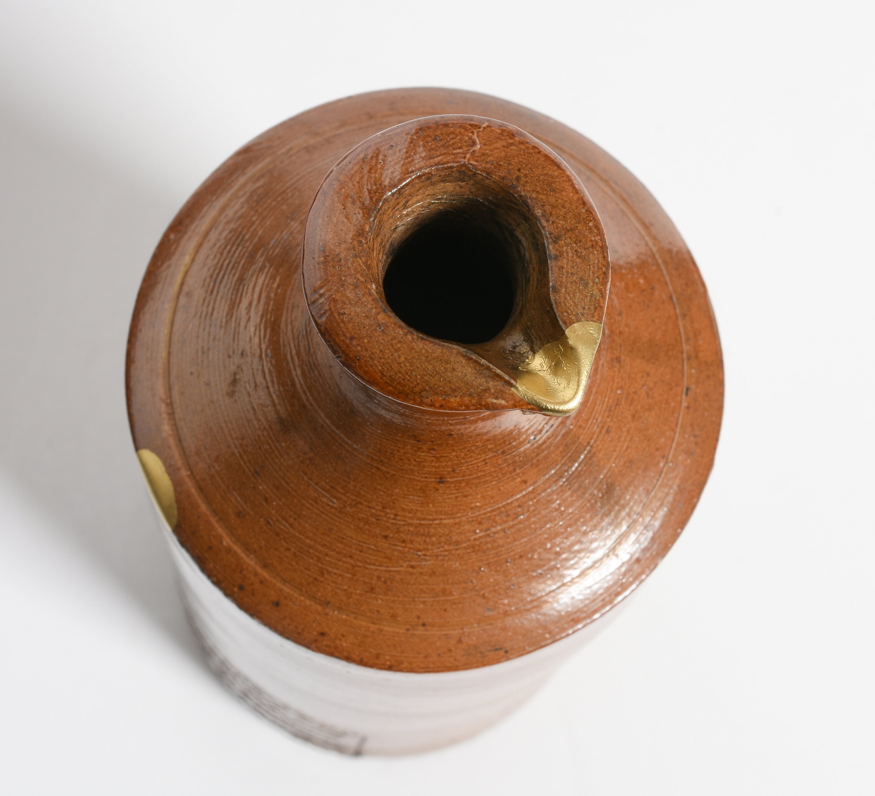 Kintsugi, Antique 1800s English Stoneware P&J Arnold Ink Bottle Denby ...