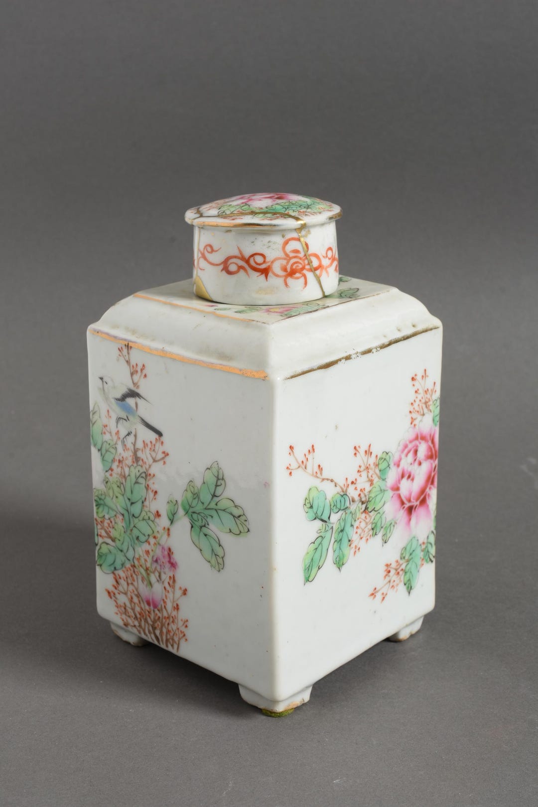 Antique 1920s Chinese Republic Tea Caddy. Hua Cha Gong Si Chu Mark. - Etsy