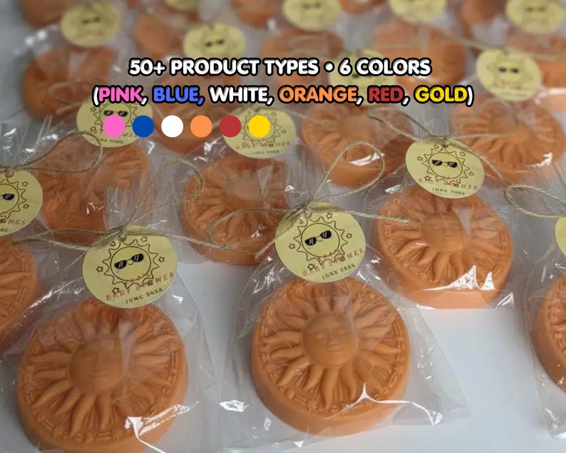 Orange Sun Shaped Soap Favors, Sunshine Baby Shower Party Decorations ...