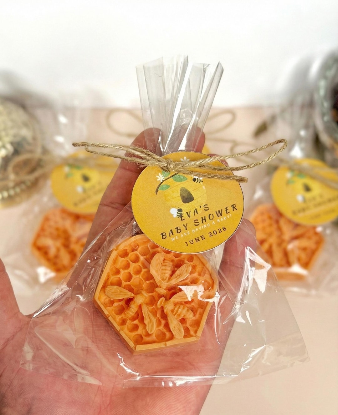 Honeycomb Soap Baby Shower Favors | Sweet as Can Bee Guest Gifts in ...