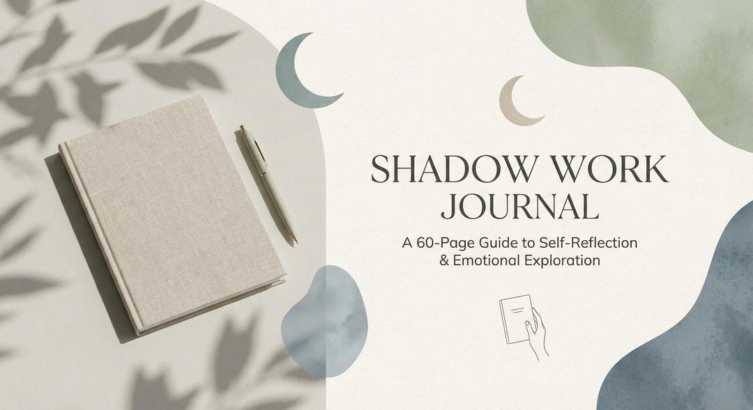Shadow Work Journal Printable | 60-page Self Discovery Workbook ...