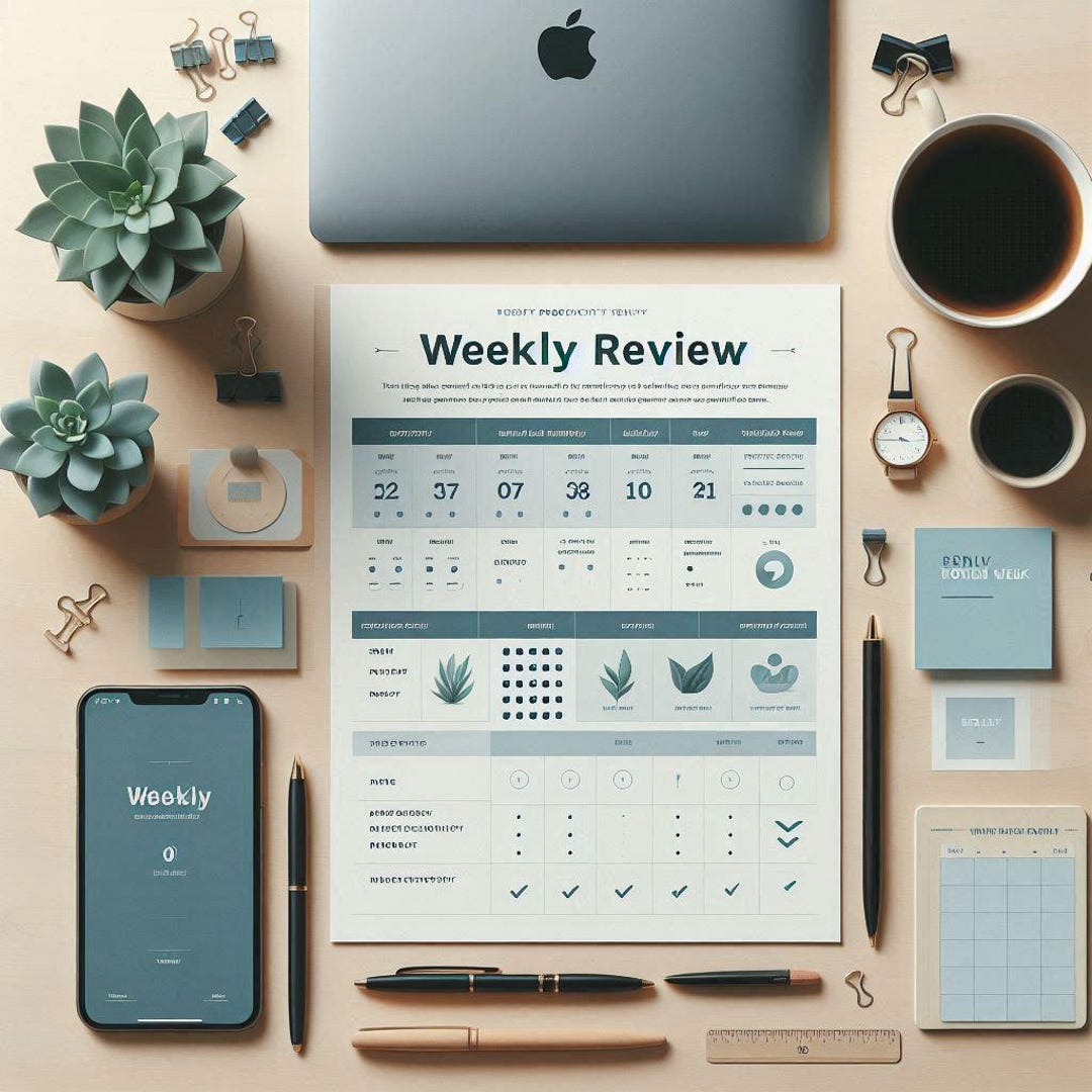 Weekly Review & Planning Printable | Strategic Productivity Worksheet ...