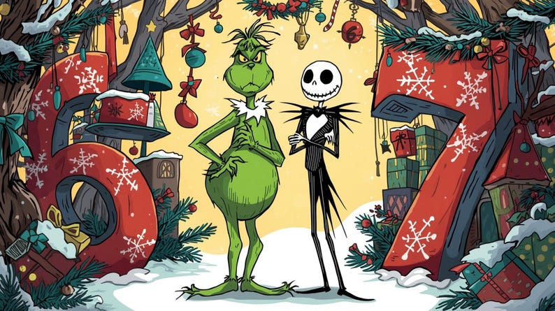 PNG DFT Grinch and Jack Skellington Christmas - Etsy