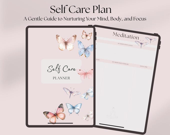 Digital Self Care Journal, Self Care Planner, Wellness Journal ...