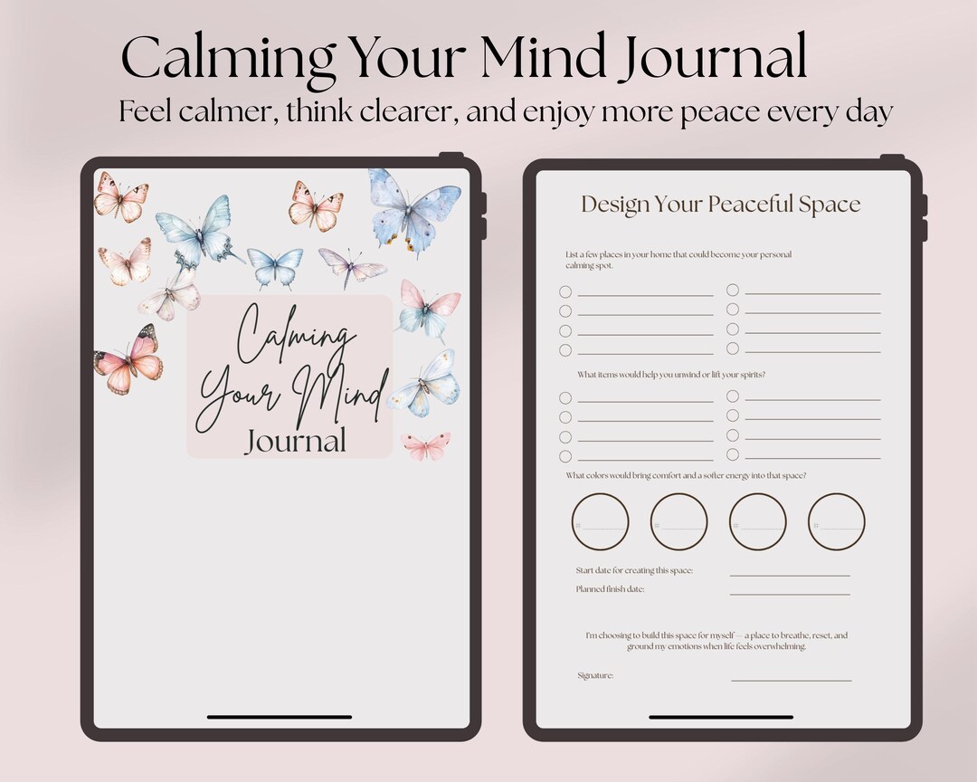 Calming Your Mind Journal: Mental Health Planner - Etsy